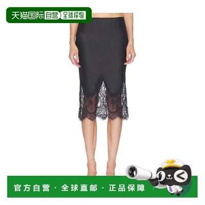 香港直邮NORMA KAMALI 诺玛 卡玛丽 女士 Bias Slip 蕾丝半身裙 S