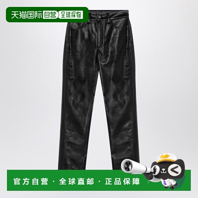 1h可退 香港直邮ANINE BING 女士 BRUNO REGENERATED 皮革长裤(黑