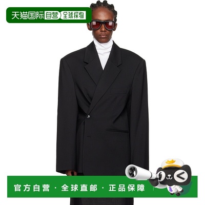 香港直邮The Frankie Shop 女士 黑色 Crosby Wrap 西装外套 BLFS