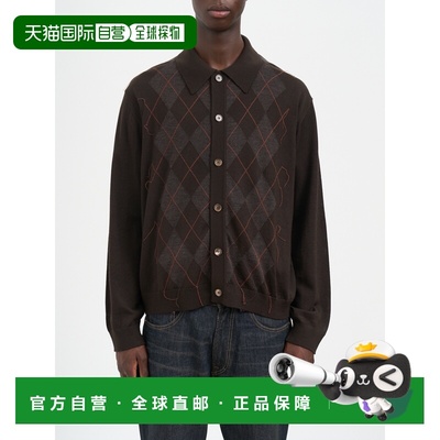 1h可退 香港直邮Our Legacy 男士 EVENIN Pub 菱形上等羊毛Polo衫