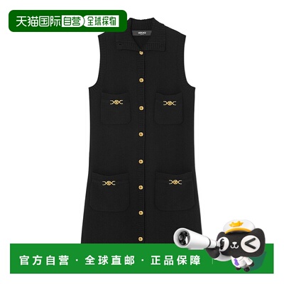 香港直邮Versace 直筒针织迷你连衣裙 10157591A112871B000