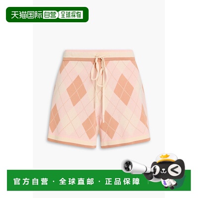 1h可退 香港直邮ZIMMERMANN 女士 菱形针织短裤 1298ARS252PINKAR