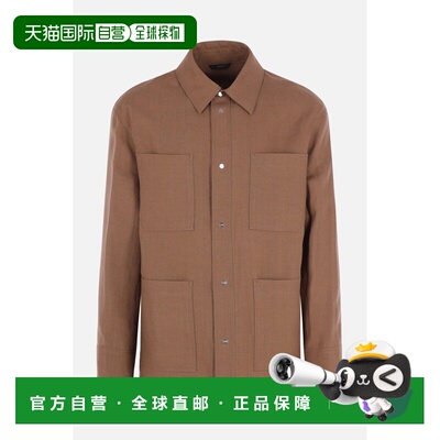 香港直邮Fendi 芬迪 男士 亚麻夹克 FW1447AVSG brown棕色 舒适时
