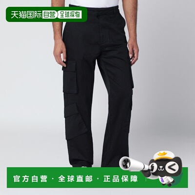 1h可退 香港直邮Represent 男士 黑色棉质工装裤子 MLM100096CO01
