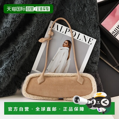 1h可退 香港直邮alaia 女士 Le Teckel 中号毛羊皮肩包 AA1S06033