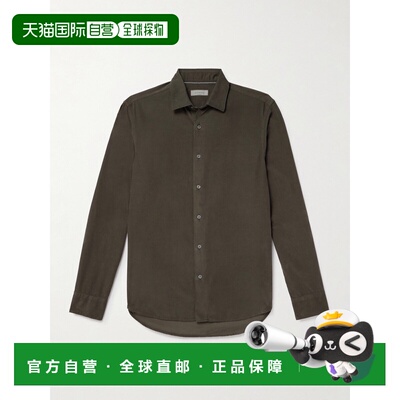 1h可退 Canali 康钠丽 男士 棉质灯芯绒衬衫 GM03361CSL7