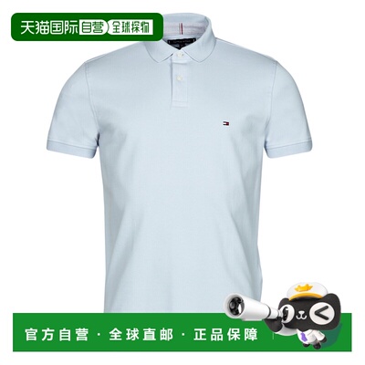 欧洲直邮Tommy Hilfiger衣服男短袖POLO衫蓝色1985 REGULAR POLO