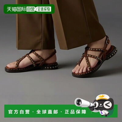 欧洲直邮Ash艾熙鞋子女凉鞋棕色PRECIOUS罗马鞋