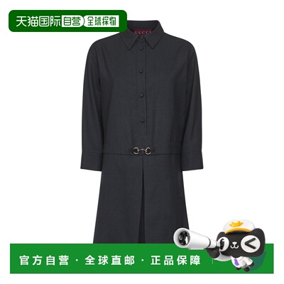 1h可退 香港直邮GUCCI 女士连衣裙 836243Z8B121054 AW2025 灰色