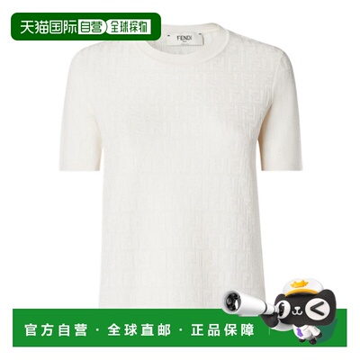香港直邮Fendi 蕾丝 FF 针织 T 恤 FZXD57AUZR针织衫