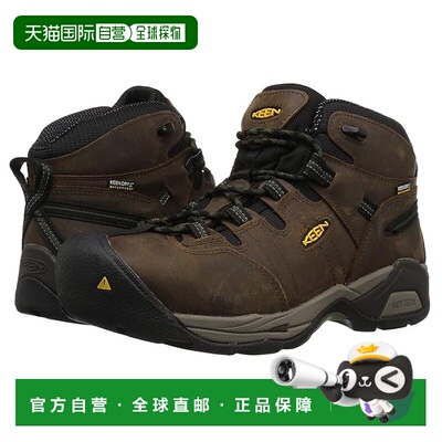 1h可退 香港直邮keen 男士 Detroit XT Mid 钢色鞋头防水靴子徒步