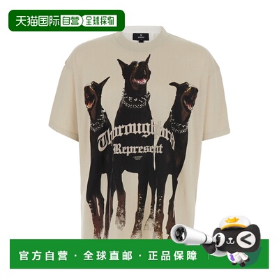 香港直邮Represent 男士 front 白色水手领大号印花棉质T恤() MLM