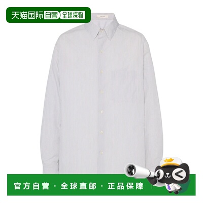 香港直邮THE ROW 男士衬衫 1453W4591WBS SS2026 灰色 长袖衬衫
