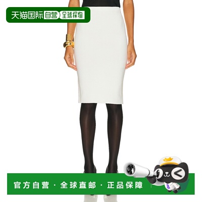 1h可退 香港直邮Saint Laurent 圣罗兰 女士 针织铅笔半身裙 7693