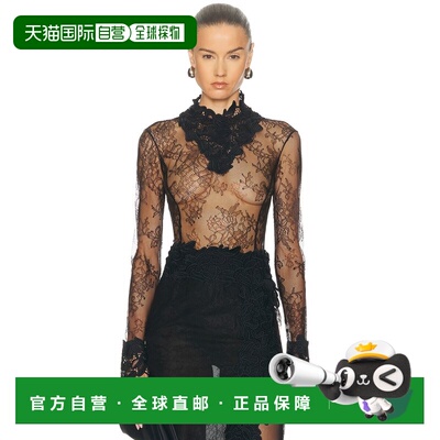 香港直邮Blumarine 蓝色情人 女士 蕾丝上衣上衣 A544C211A