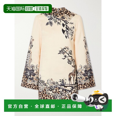 Etro 艾特罗 女士 印花缎面迷你连衣裙 WRHA0540AK162
