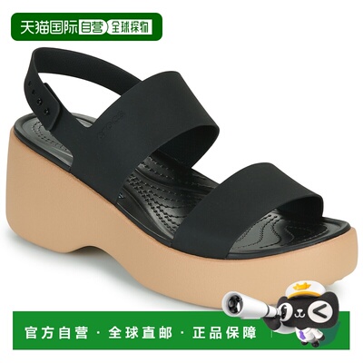 欧洲直邮Crocs卡骆驰鞋子女凉鞋黑色BROOKLYN SKY SANDAL