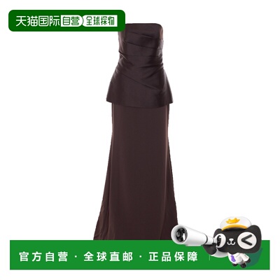 香港直邮SOLACE LONDON 女士连衣裙长裙 SS2026 OS47031CHESNUT