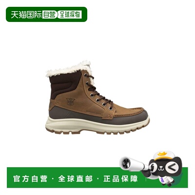 自营欧洲直邮Helly-Hansen Garibaldi男士浓咖啡色皮革保暖雪后靴