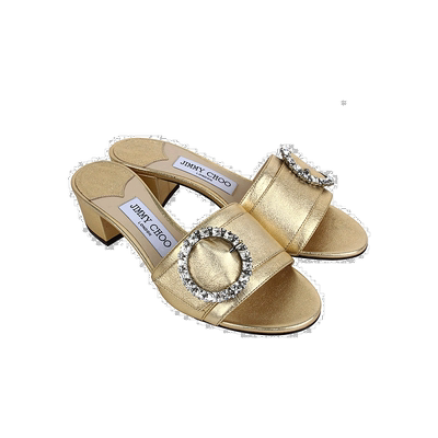 香港直邮Jimmy Choo GRANGER35凉拖 GRANGER35IVBGOLDCRSTL凉鞋