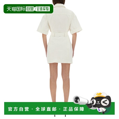 香港直邮BALMAIN 女士连衣裙 FF1R7415DF780FC SS2026 白色 系带
