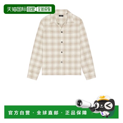 1h可退 香港直邮THEORY 希尔瑞 男士 浅织纹格纹衬衫 P0774503