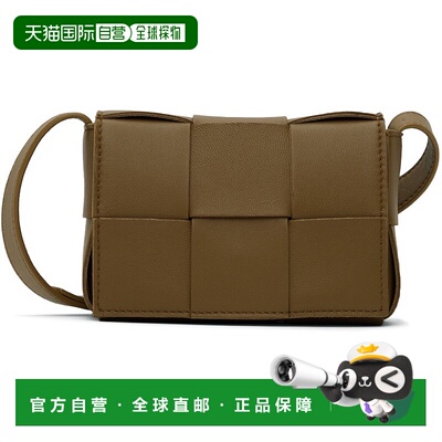 香港直邮Bottega Veneta 葆蝶家 女士 棕色迷你 Cassette 单肩包