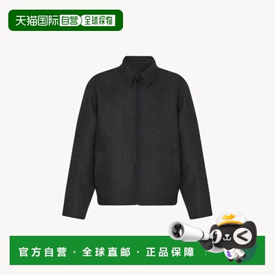 自营欧洲直邮THE ROW Dantes男士黑色羊毛羊绒夹克
