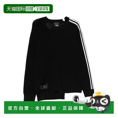 1h可退 香港直邮Y-3 男士 徽标针织毛衣 KR2395BLACKWHITE