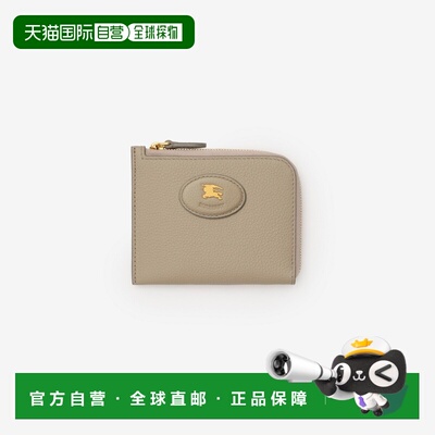自营欧洲直邮Burberry博柏利 Bloomsbury女士米色皮革拉链卡包