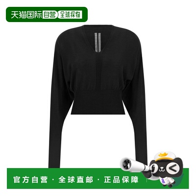 香港直邮rick owens 瑞克 欧文斯 女士 V领短款上衣 RP02F5665M09