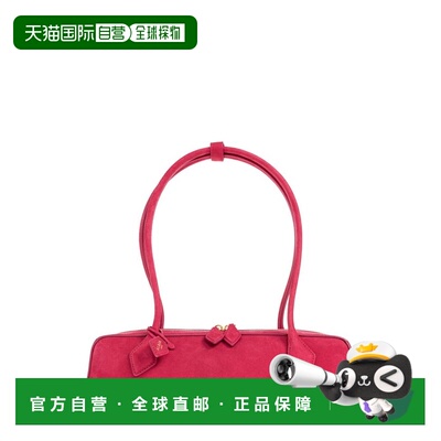 1h可退 香港直邮alaia 女士 Teckel 中号绒面革肩包 AA1S06033CA2