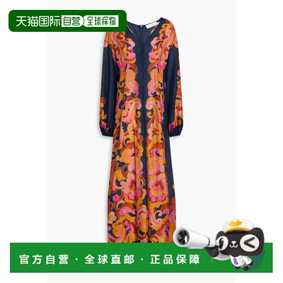 香港直邮ZIMMERMANN 女士 印花真丝电力纺长款连衣裙 8616DRS244N