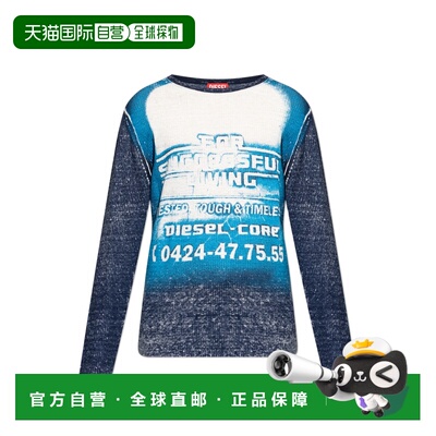 1h可退 香港直邮DIESEL 男士T恤 KRODA174400JQAC89R SS2025 蓝色