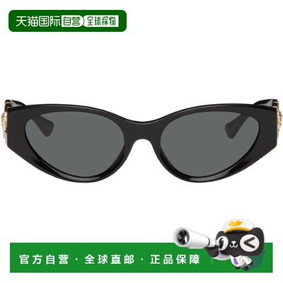 1h可退 香港直邮versace 范思哲 女士 黑色太阳镜 0VE4454GB18780