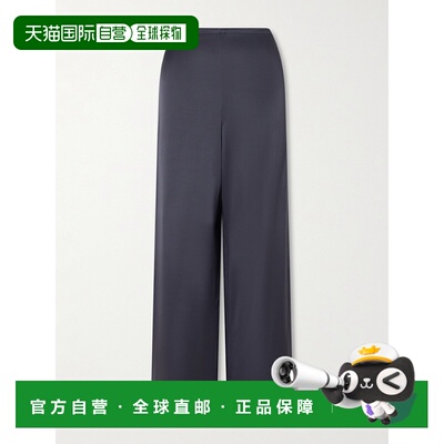 1h可退 Staud 女士 Stroll 真丝混纺缎面阔腿裤 R26R4119西装裤
