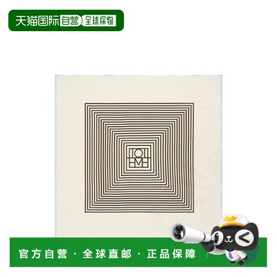 1h可退 香港直邮toteme 女士 CENTERED 交织图案真丝彩色围巾 241