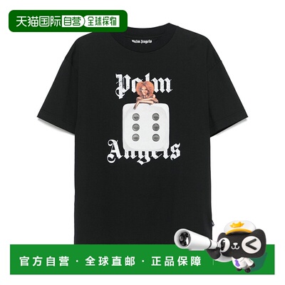 1h可退 香港直邮Palm Angels 棕榈天使 男士 黑色 Pin Up T 恤 PM