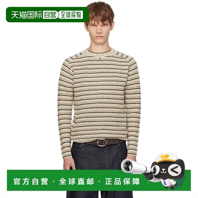 1h可退 香港直邮AURALEE 男士 米色毛衣 A25AP01SB 舒适时尚针织