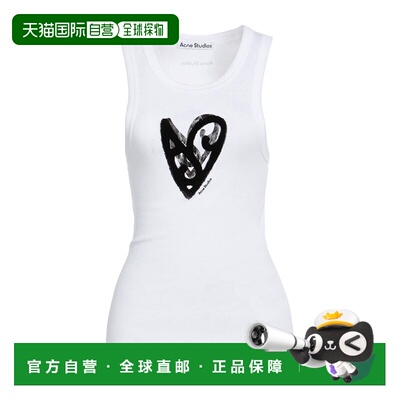 香港直邮Acne Studios 艾克妮 女士 背心上衣 white白色 舒适时尚