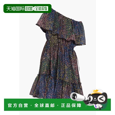 1h可退 香港直邮Chloe 蔻依 女士 Firework 露肩金属感印花棉混纺