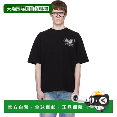 香港直邮AMIRI 男士 黑色 Hope And Dreams T恤 AMTOJR1095