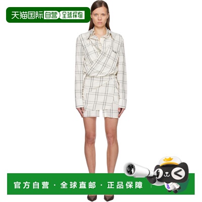 1h可退 香港直邮The Attico 女士 白色 Cotton Popeline Vichy 连