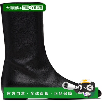 1h可退 香港直邮toteme 女士 黑色 Grained Leather 踝靴 254WAS0