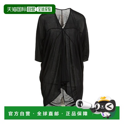 1h可退 香港直邮rick owens 瑞克 欧文斯 女士 T恤 black黑色 舒