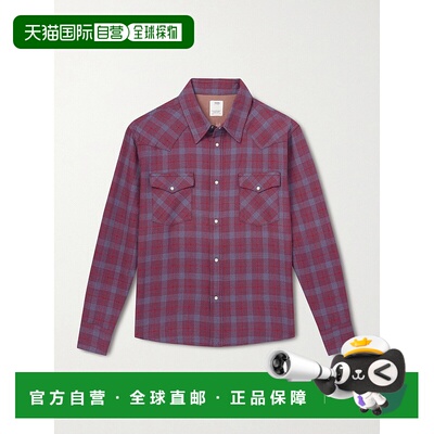 香港直邮1h可退 Visvim 维斯维木 男士 Four Corners 格纹羊毛亚