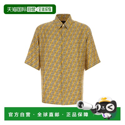 1h可退 香港直邮Fendi 芬迪 男士 FF Labyrinth短袖衬衫 FS0966AS