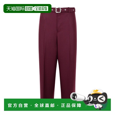 香港直邮Jil Sander 腰带环休闲裤直筒裤 J22KA0297J40045
