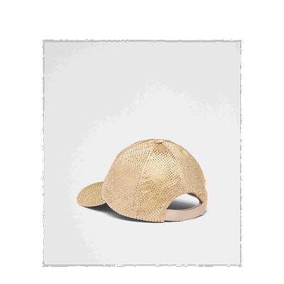 【99新未使用】香港直邮Prada Duchesse仿水晶饰棒球帽子 1HC2742