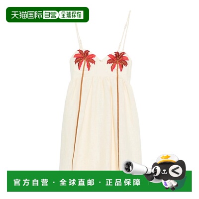 香港直邮FARM RIO 女士 COCONUT TREE 刺绣迷你连衣裙 344173L002